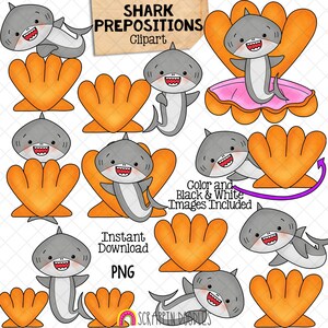 Shark Clipart Bundle Grey Shark Clipart Shark Scene Creator Baby Shark ...