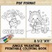 Valentines Day Coloring Book - Jungle Animals Valentine's Day Coloring ...