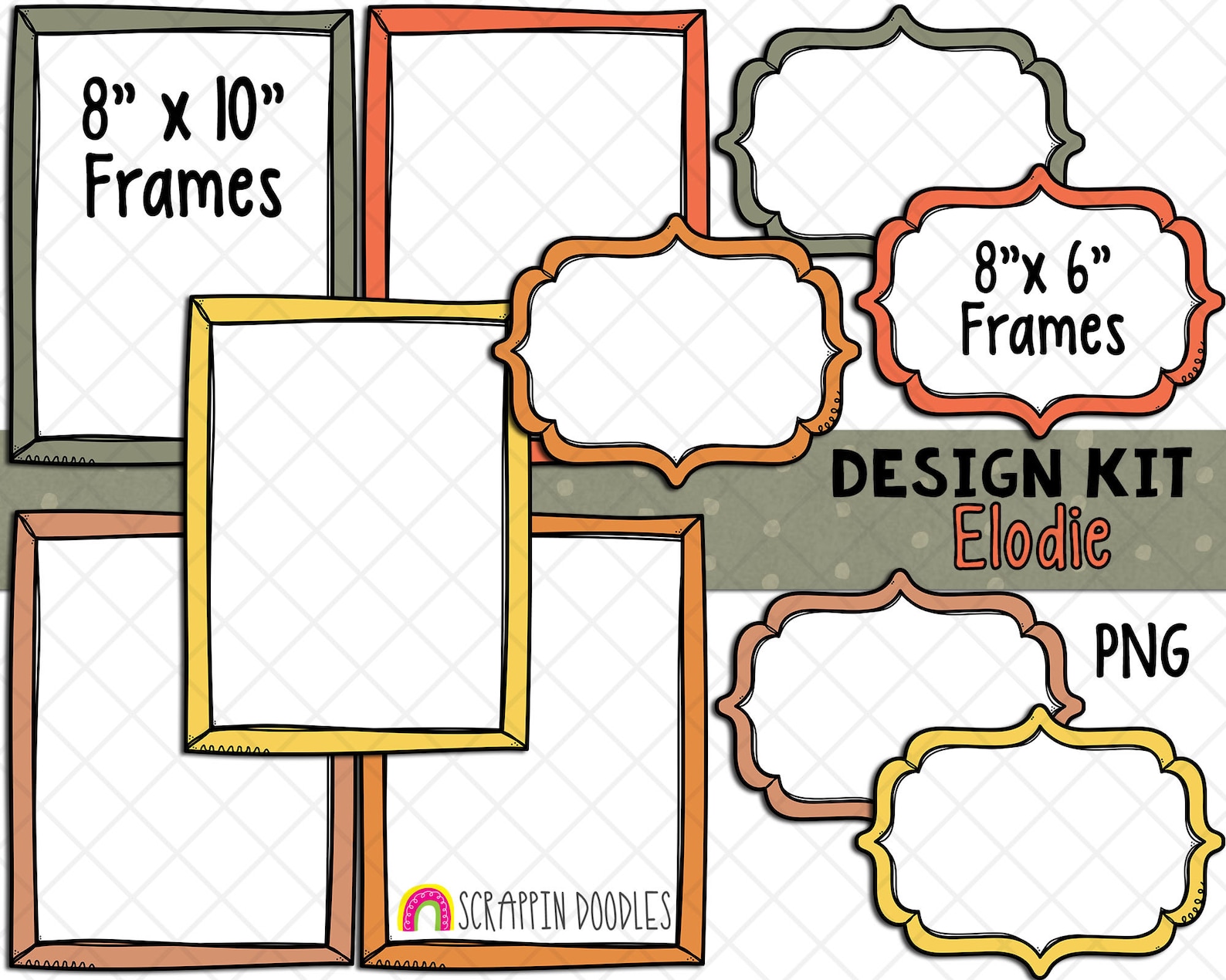 Elodie Design Kit - Cover Page Templates - Digital Planner Backgrounds ...