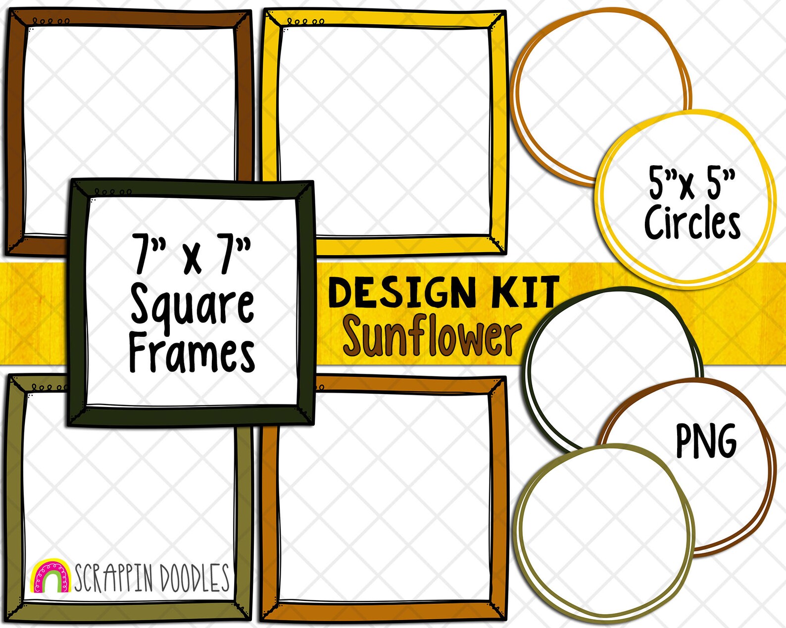 Sunflower Design Kit - Cover Page Templates - Digital Planner ...