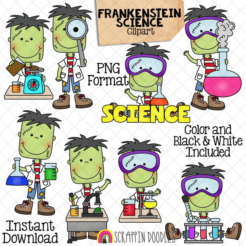 Mad Scientist Clipart - Etsy