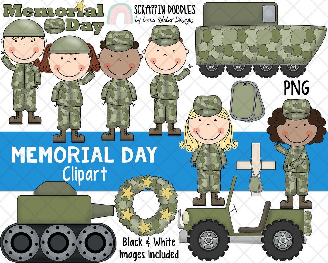 Memorial Day Clipart - Soldier Clipart - Military Graphics ...