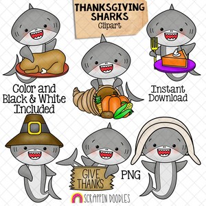 Seasonal Shark Clipart Bundle 1 Grey Shark Clipart Holiday Sharks Baby ...