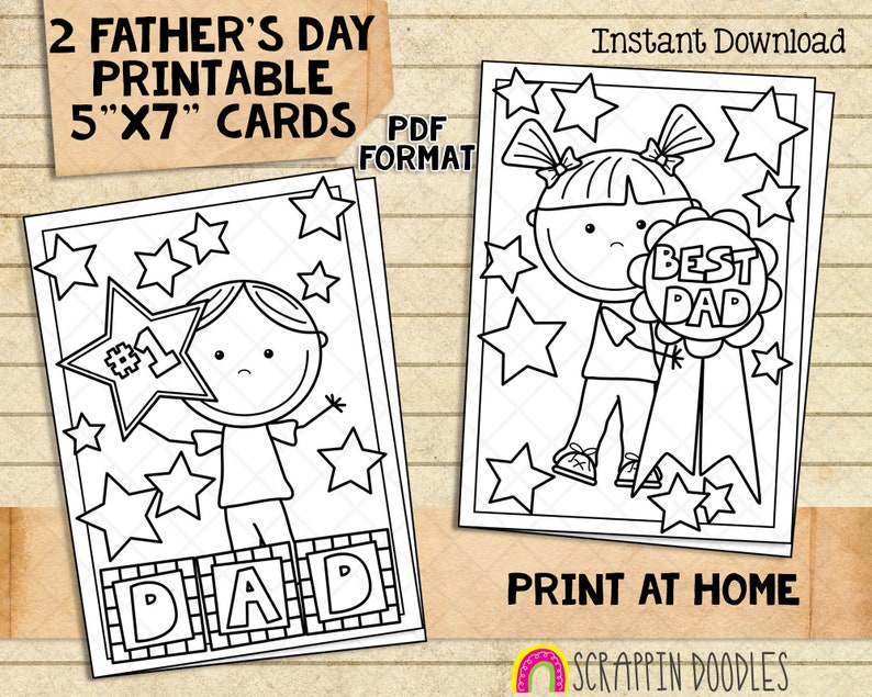 Father's Day Coloring and Activity Book Kids Coloring Pages Printable ...