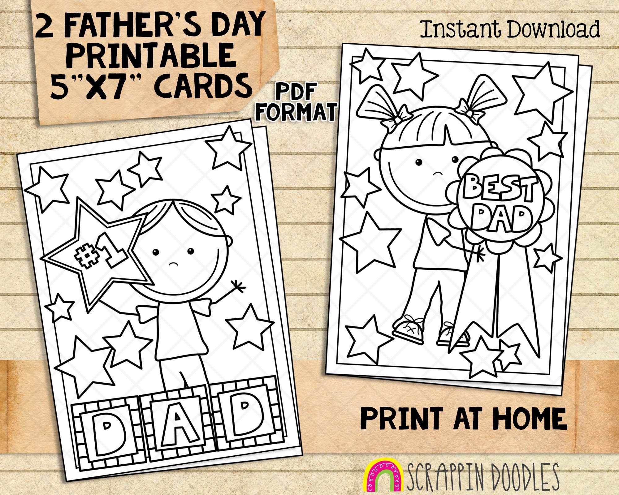 Father's Day Coloring and Activity Book Kids Coloring Pages Printable ...