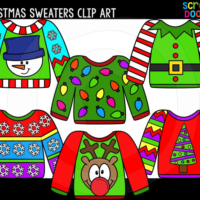 Ugly Sweater Clipart - Etsy