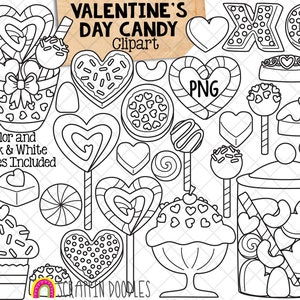Valentines Day Candy Clipart - Valentine Cookie Graphics - Chocolate ...