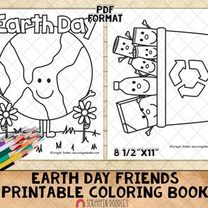 Earth Day Friends Coloring Book - Kids Printable PDF Coloring Pages ...