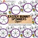 Bunny Spinner Clip Art Commercial Use Easter Rabbits Holding Spinners ...