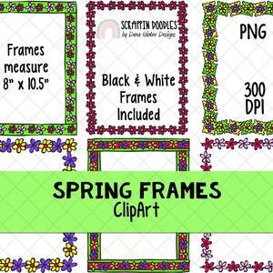 Spring Clipart - Spring BUNDLE - Garden Clipart - Spring Flowers - Hand ...