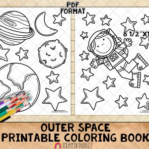 Outer Space Coloring Book - Astronaut Coloring Pages - Printable PDF ...