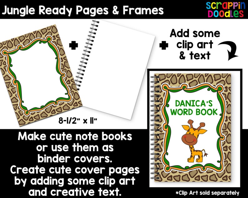 Jungle Clipart - Jungle Cover Page - Jungle Frames - Borders ...