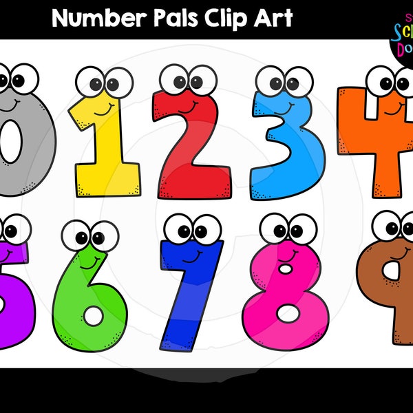Number Clipart - Etsy