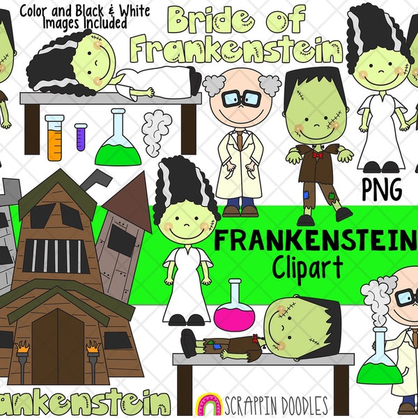 Frankenstein Clipart - Etsy