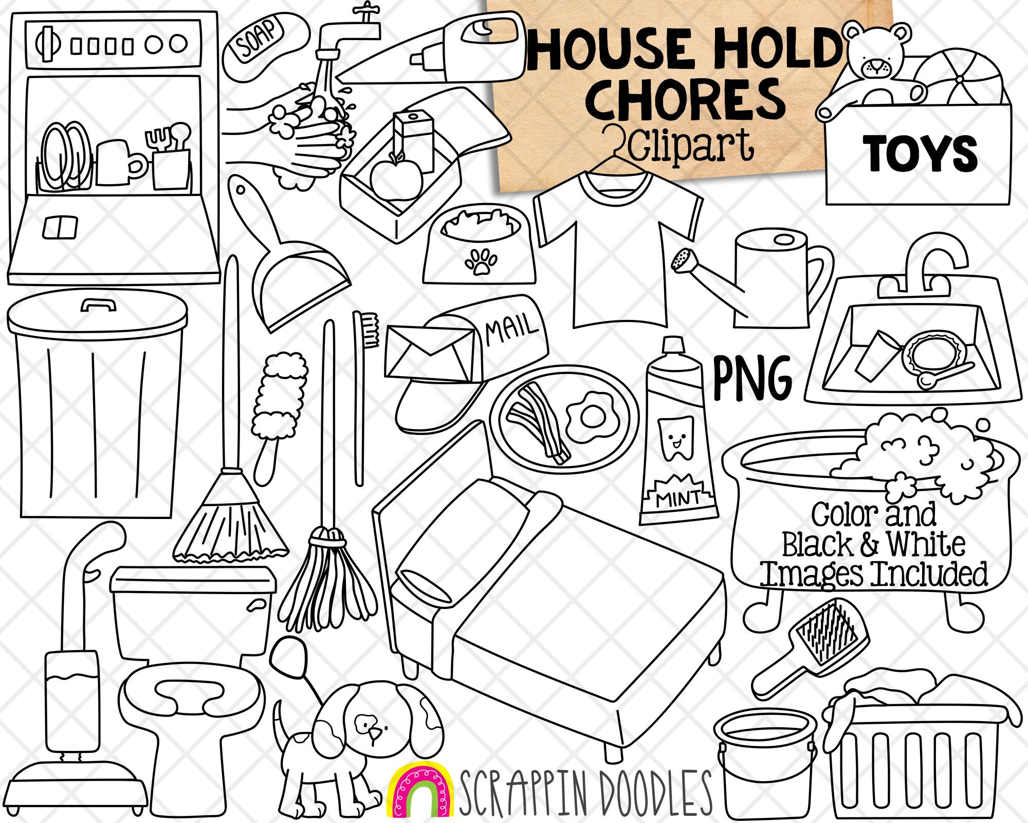Household Chores Clipart Doing Chores Clipart Chore Chart Images ...