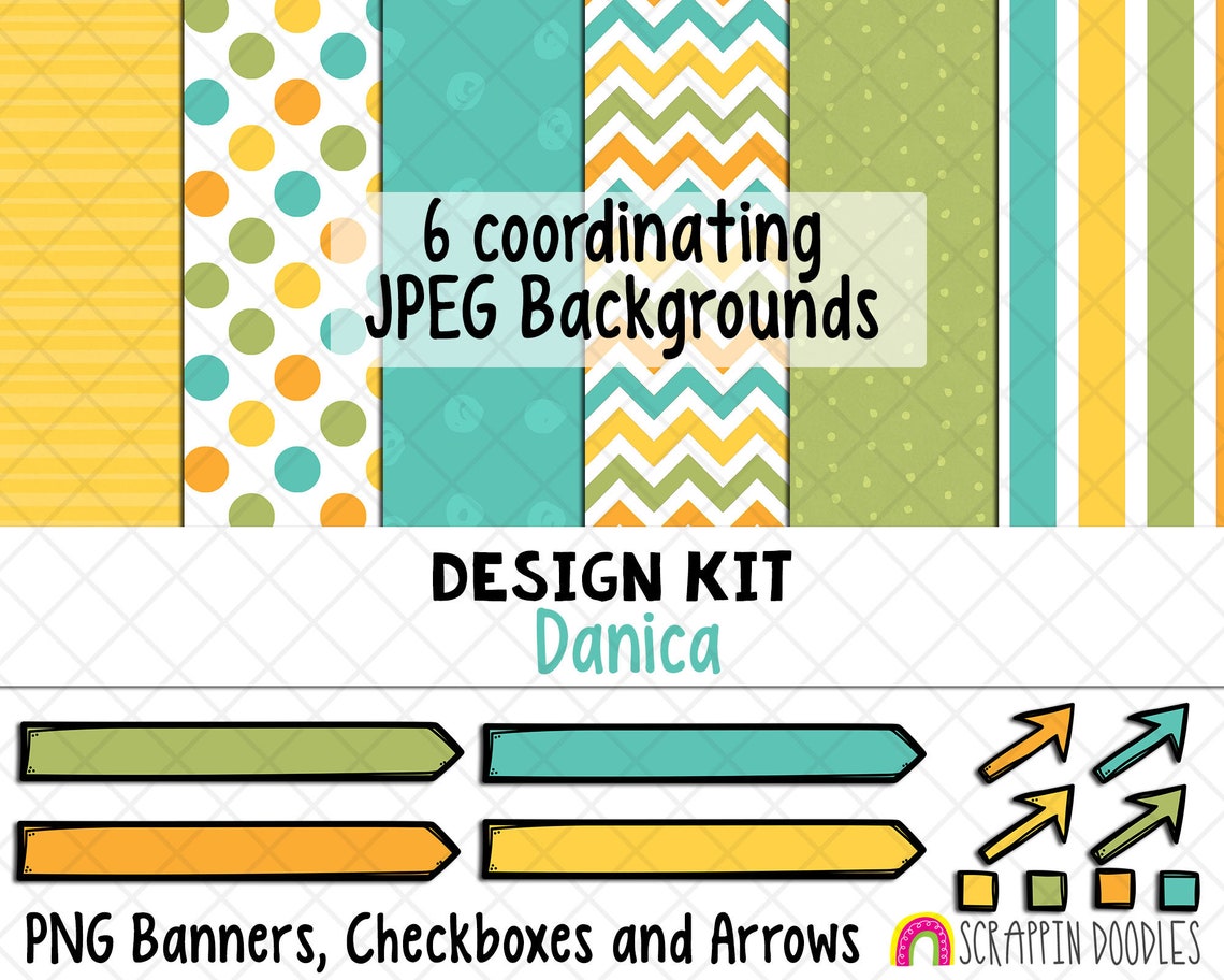 Danica Design Kit - Cover Page Templates - Digital Planner Backgrounds ...