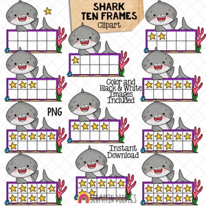 Shark Clipart Bundle Grey Shark Clipart Shark Scene Creator Baby Shark ...