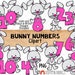 Bunny Rabbit Number Clip Art - Commercial Use Easter Rabbits Holding ...