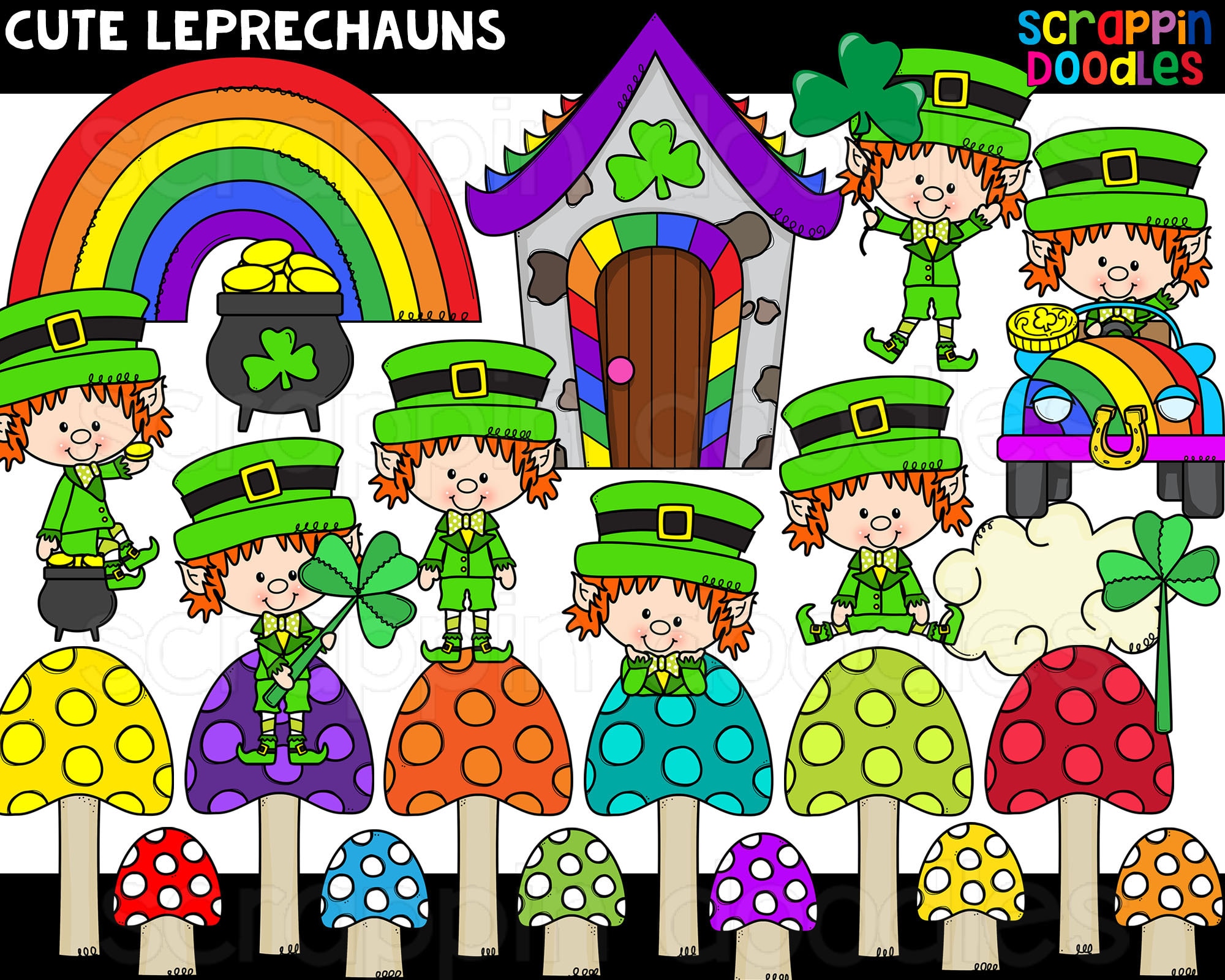 Cute Leprechauns Clip Art Cute Commercial Use Clipart Leprechaun St ...