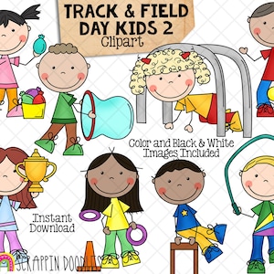 Field Day Clipart 2 -track and Field Kids - School Tabloid Day ...