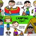 Camping Clipart Doodle Boys Camping Backpacking Clipart - Etsy