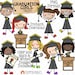 Graduation Clipart - Doodle Girls Graduating - School Clip Art ...