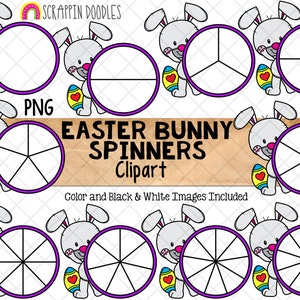 Easter Bunny Math Clipart Bundle - Numbers - Spinners - Ten Frames ...