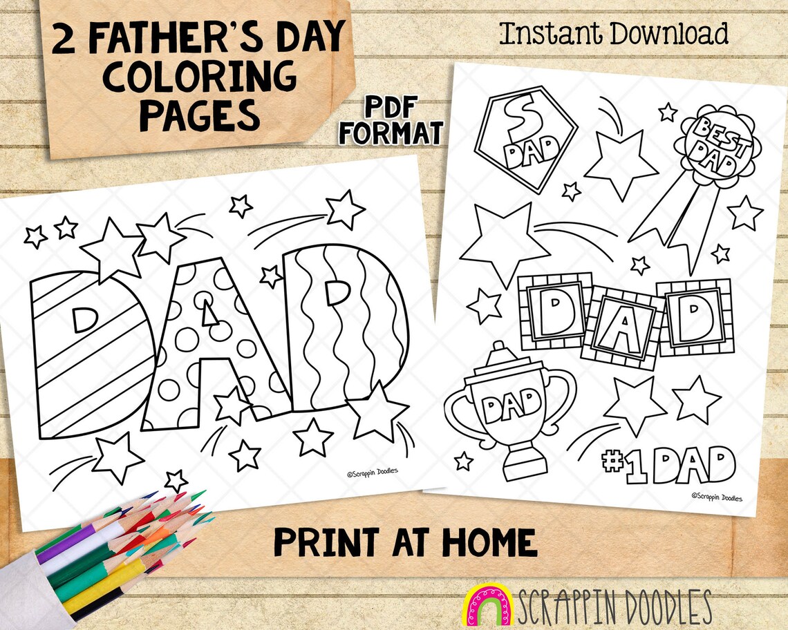 Father's Day Coloring and Activity Book - Kids Coloring Pages ...