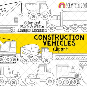 Construction Vehicles Clipart - Cement Truck - Tractor - Dozer Graphics ...