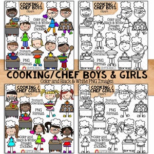 Doodle Kids Clipart Bundle 2 - Doodle Boy and Girl Bundle 2 - Christmas ...