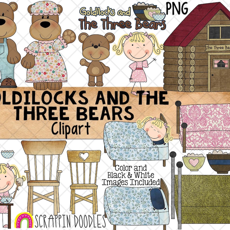 Goldilocks and Bears - Etsy