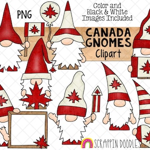 Canada Gnome Clipart - Canada Day Gnomes - Canadian - July 1st ...