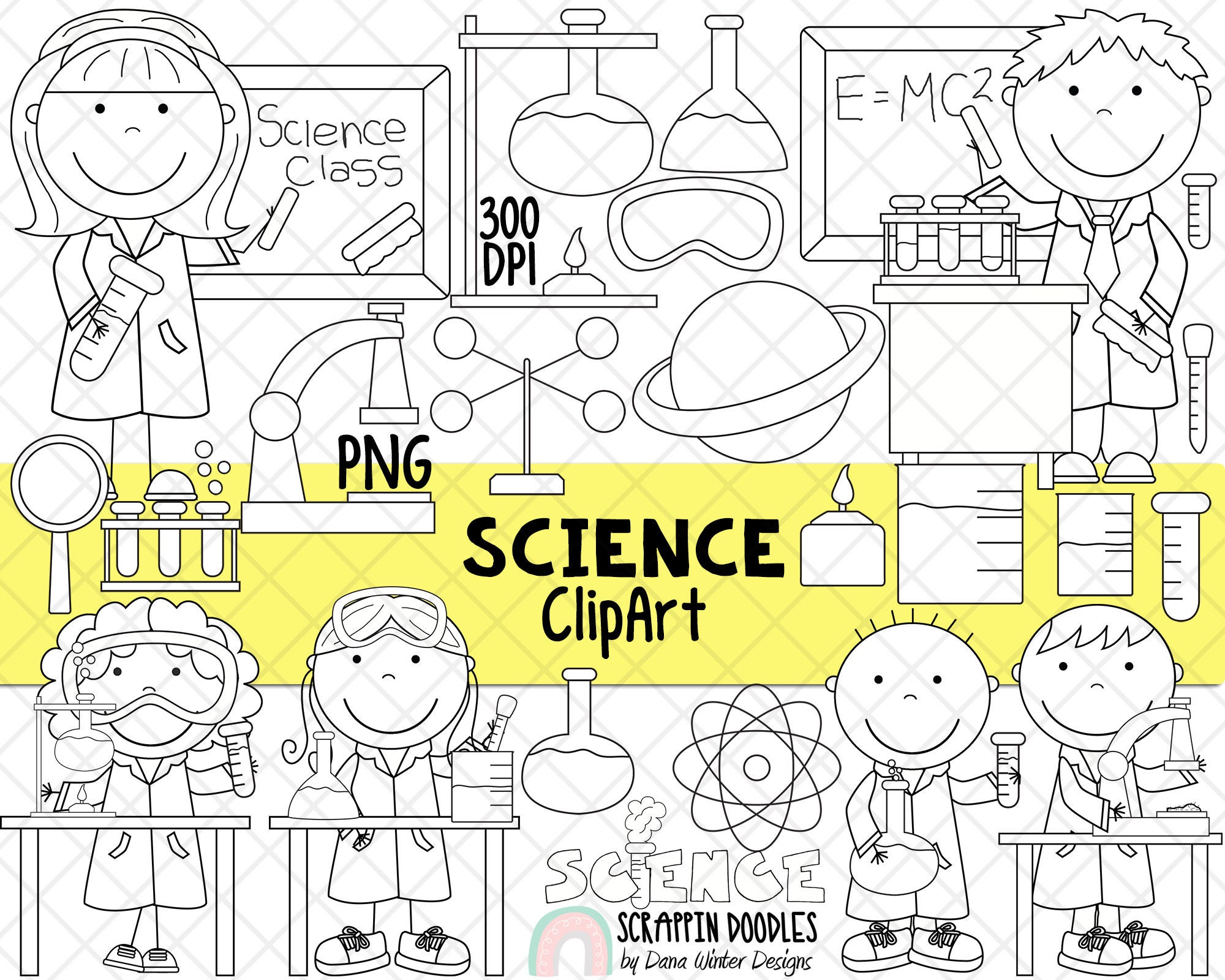 Science Clipart Science Teacher Clipart Science Class Instant Download ...