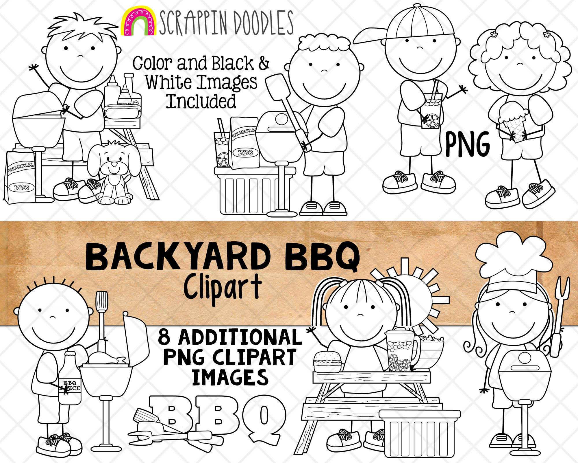 BBQ Clipart barbecue Clipart Picnic Clipart Backyard Cookout Summer ...