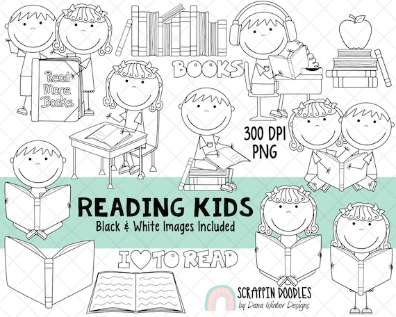Reading Center Clipart Black And White