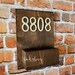 Rustic Address Sign With Planter Box. Wood Address Sign. - Etsy
