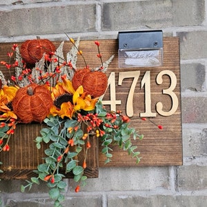 Rustic Address Sign With Planter Box. Wood Address Sign. Address Panel ...