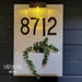 Rustic Address Sign With Planter Box and Solarlight. Wood Address Sign ...