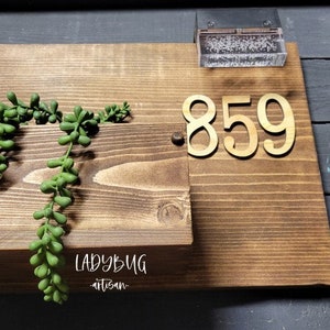 Rustic Address Sign With Planter Box. Wood Address Sign. Address Panel ...