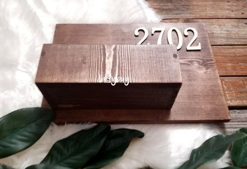 Rustic Address Sign With Planter Box. Wood Address Sign. - Etsy