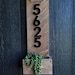 Rustic Address Sign With Planter Box. Wood Address Sign. Address Panel ...