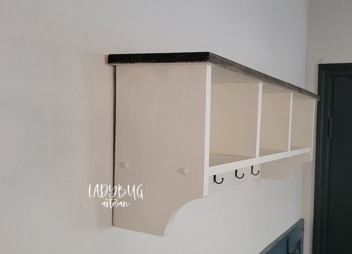 Entryway Hook With Storage Cubbies. Entryway Cubbies. Keys - Etsy