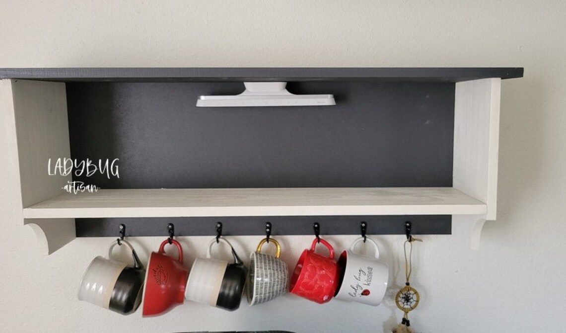 Coffee/tea Mugs Holder With Stand. Coffee Mugs Organizer. Mugs - Etsy