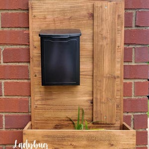 Rustic Address Sign With Planter Box and Mailbox. Wood Address Sign ...