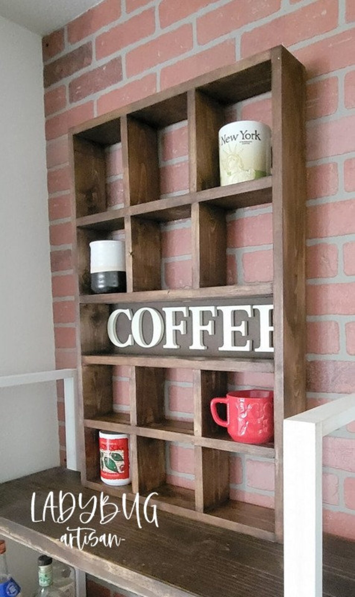 Wall Mounted Coffee/tea/mate Mugs Rack. Coffee Cup Holder. Tea - Etsy