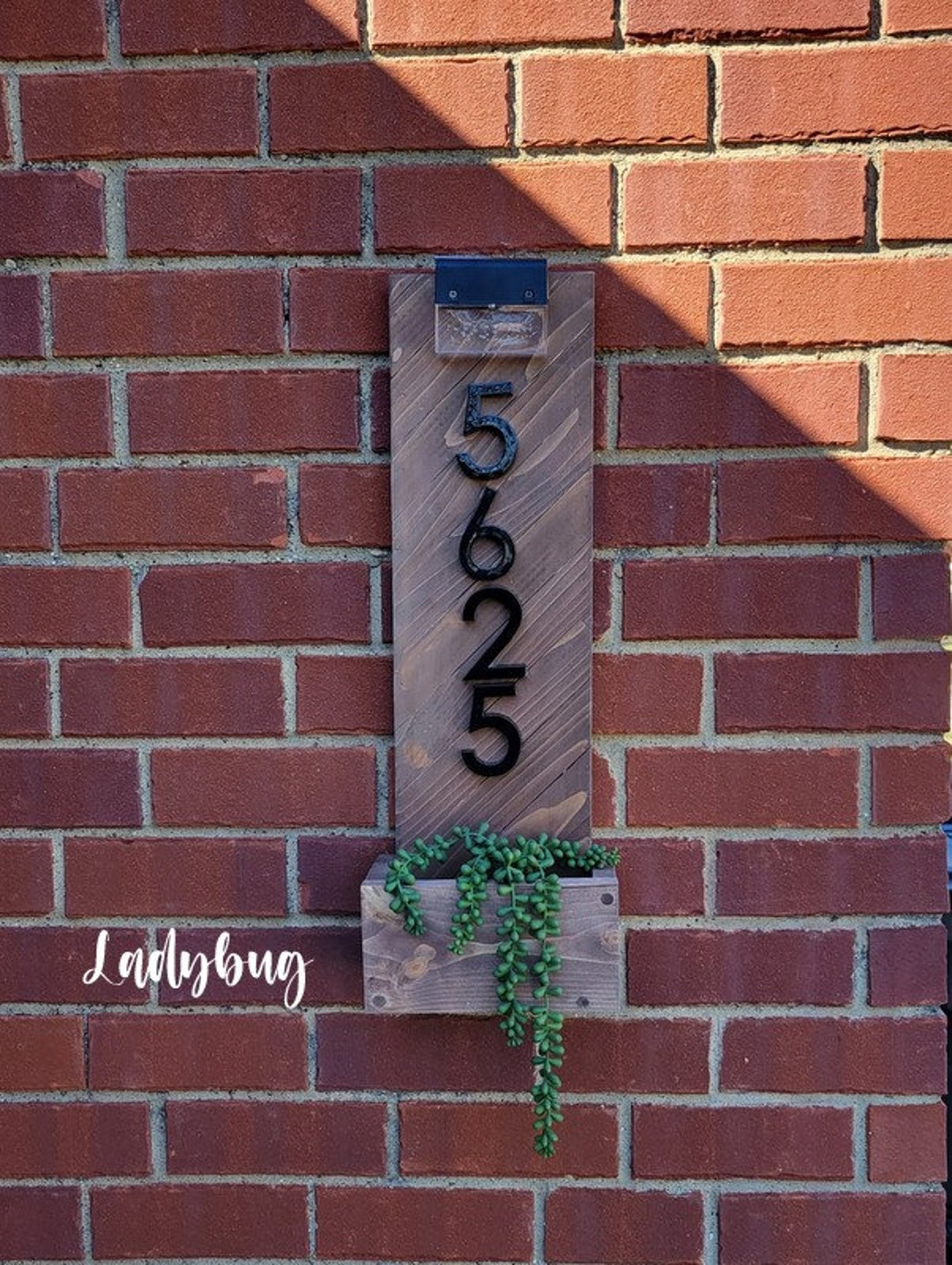 Rustic Address Sign With Planter Box. Wood Address Sign. Address Panel ...