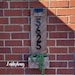 Rustic Address Sign With Planter Box and Solarlight. Wood Address Sign ...