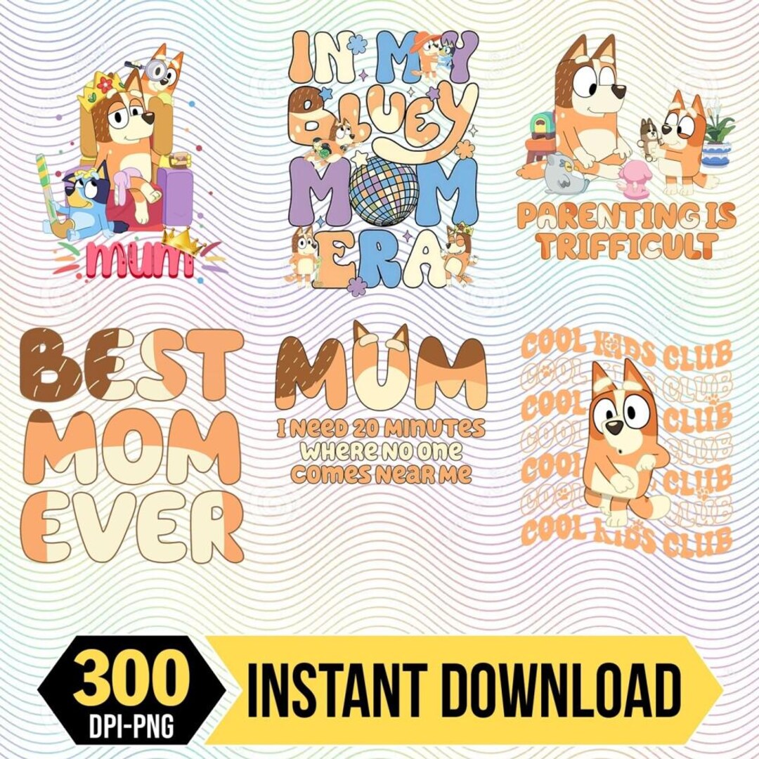 Bluey Chili Cool Moms Club Cool Dads Club PNG, Bluey Mom PNG, Bluey ...