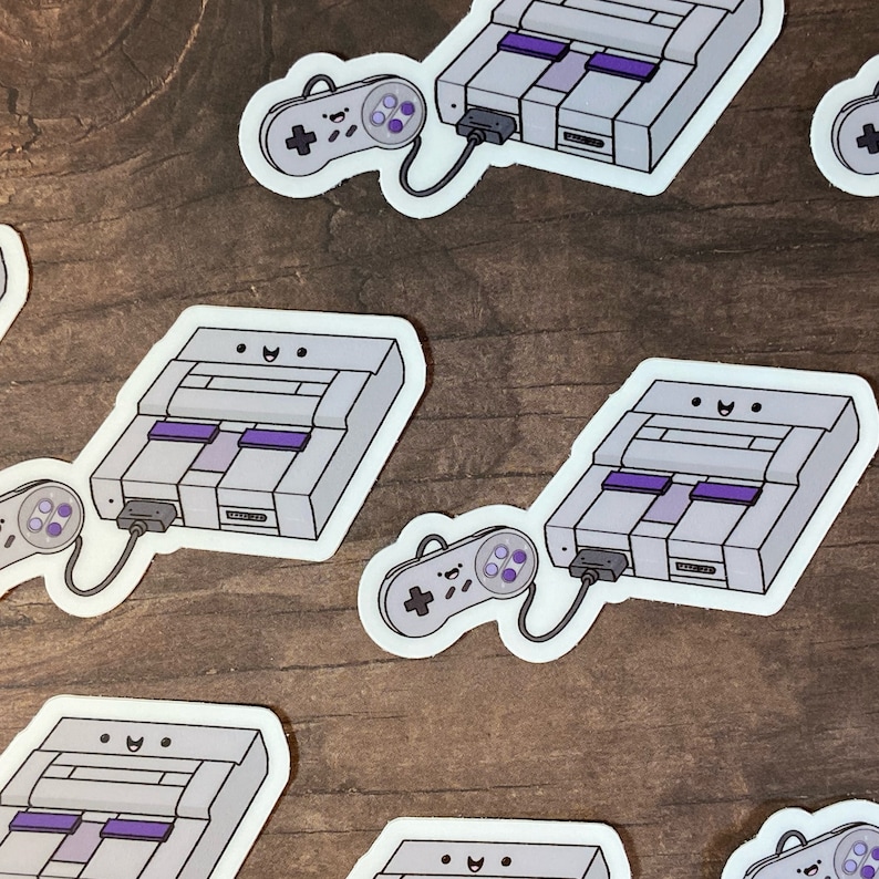 Super Nintendo Weatherproof Sticker SNES Vinyl Stickers NES - Etsy