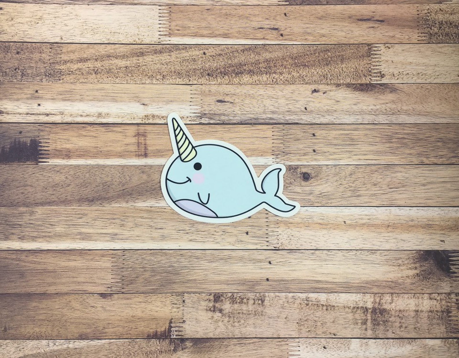 Narwhal Weatherproof Sticker/ Cute Whale Stickers/ Funny | Etsy